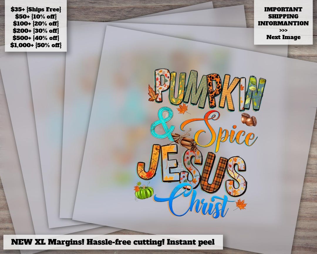 Pumpkin Spice Jesus Christ Design | Thankful Christian Fall Heat ...