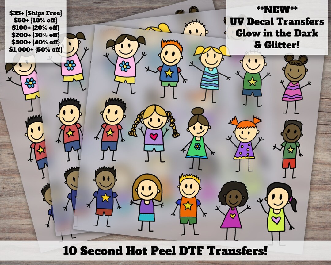 Stick Figures School Children Clipart Stick Boy Stick Girl - Etsy