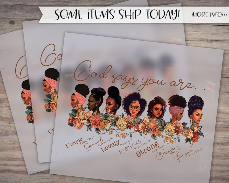 Black Women Transfer God Says You Are Transfer Black - Etsy