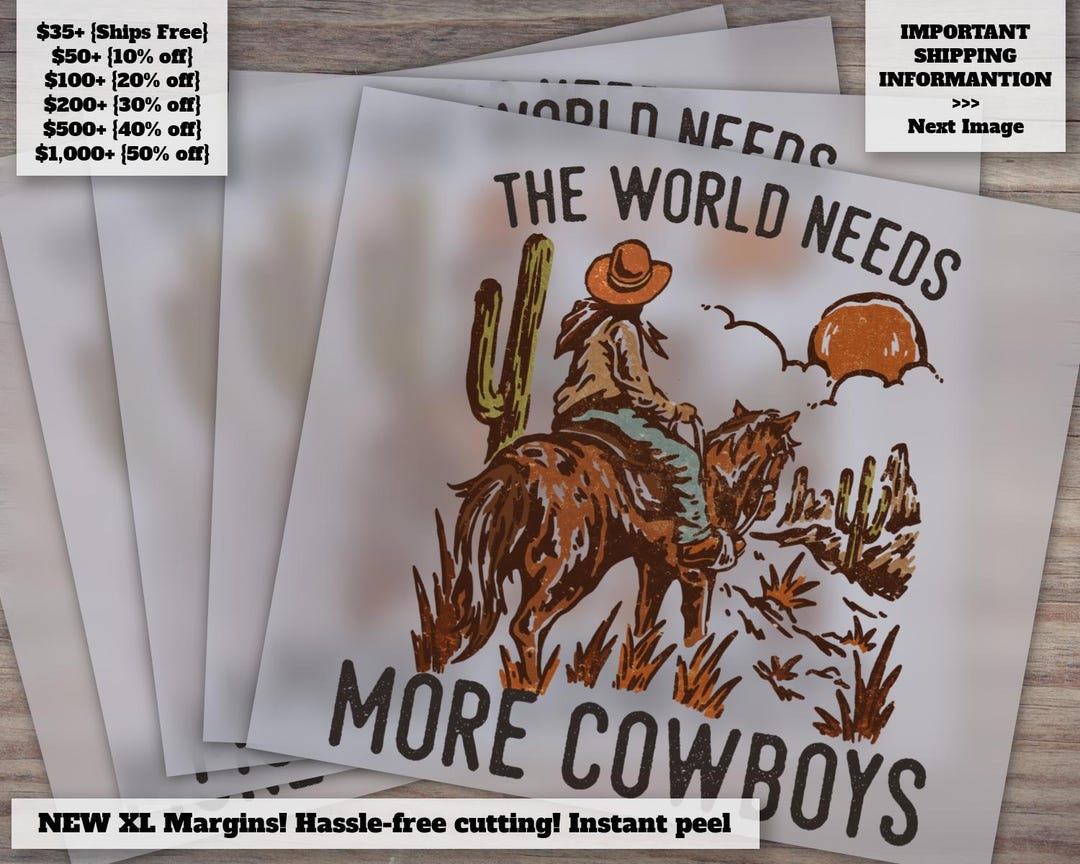 Western Cowboys Heat Transfer Design | Wild West Desert Theme | Ready ...