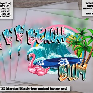 Summer Beach Bum Sublimation Design, Hello Summer Heat Transfer Art ...