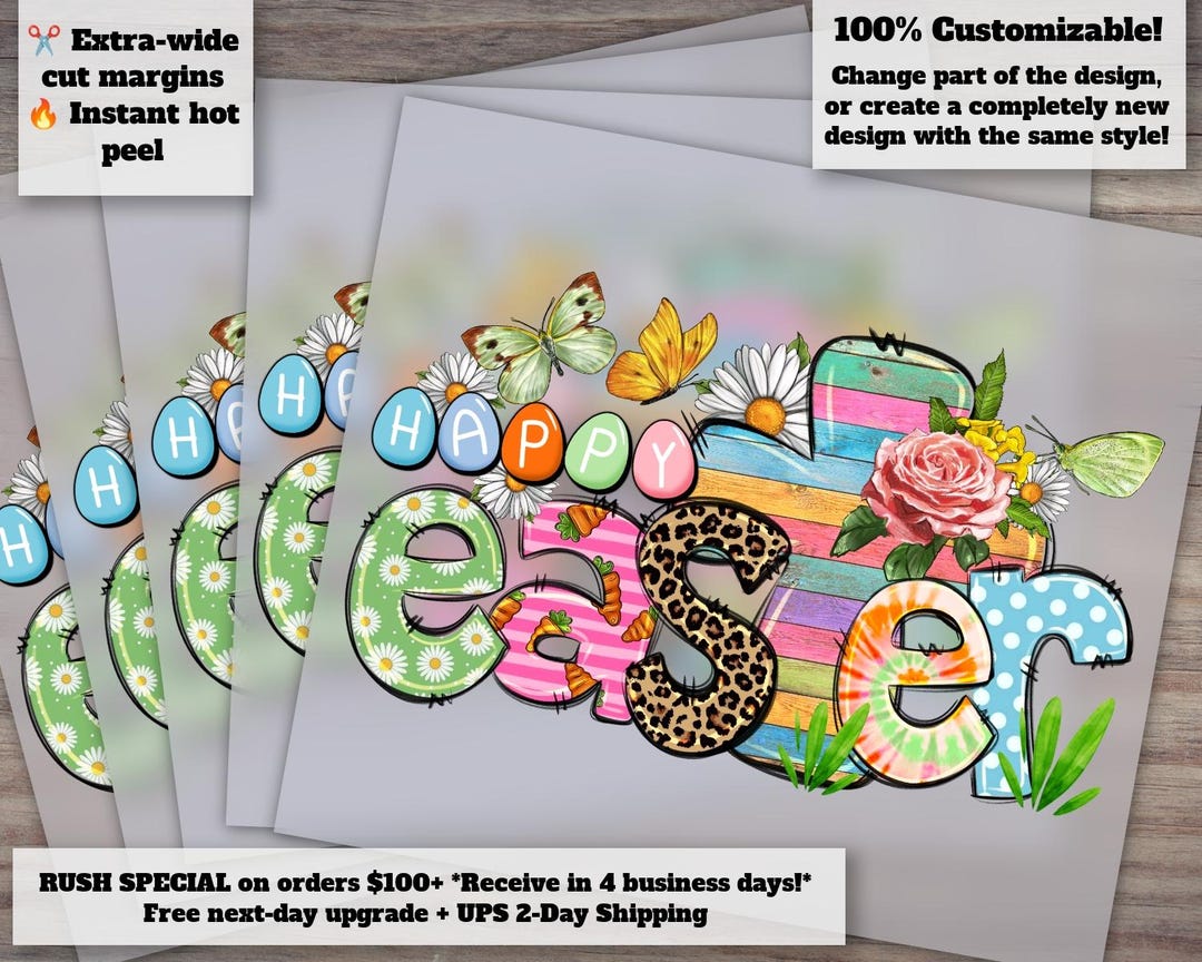 Easter Floral Design for Heat Transfer, Ready-to-press Western Style ...