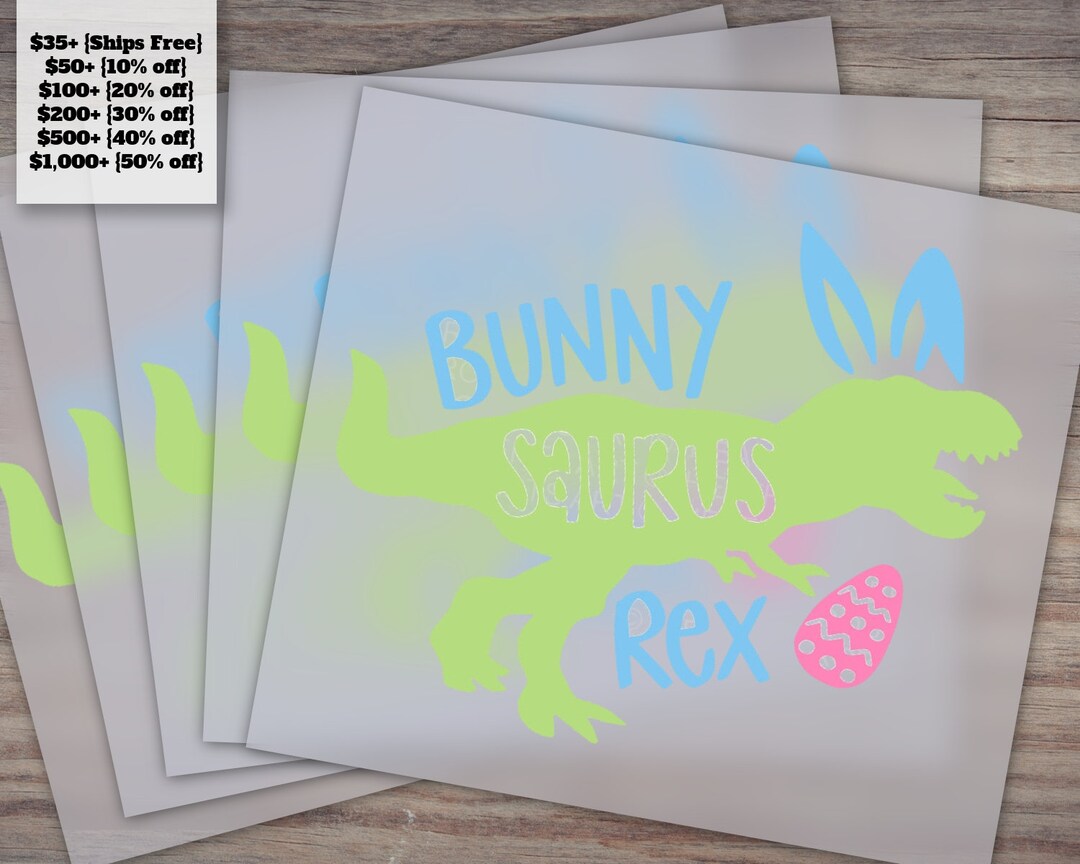 Easter Bunny Saurus Rex DTF Shirt: Kids and Women's Heat Transfer ...