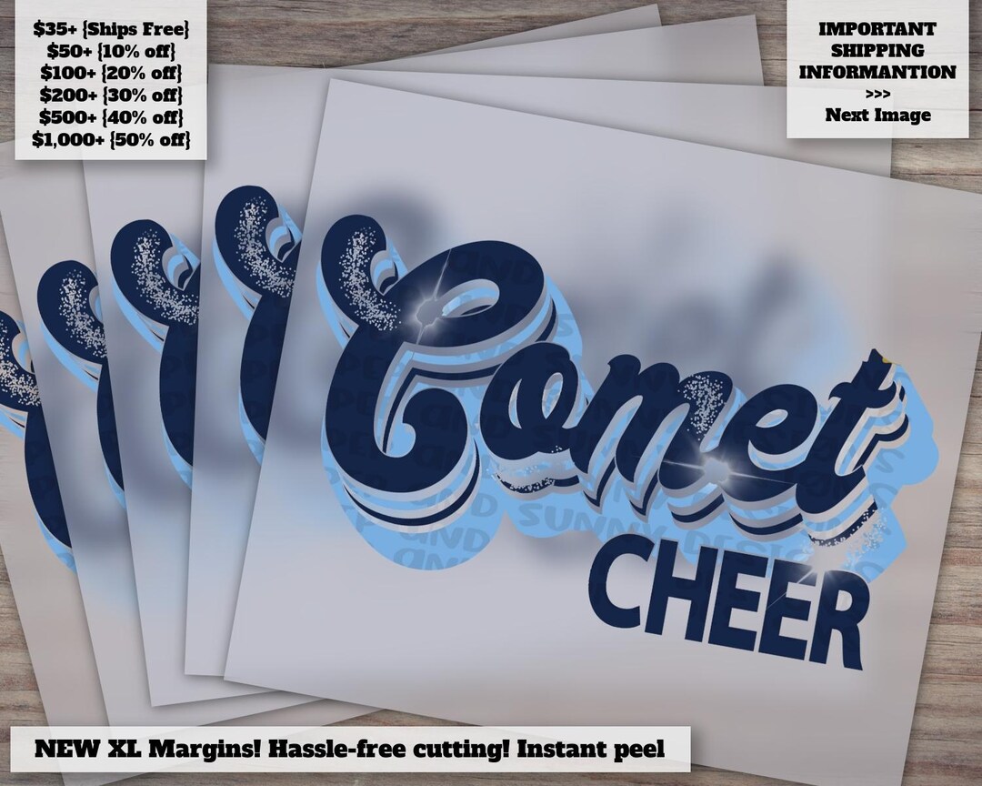 Retro Comet Cheer and Dance Team Design | Ready to Press | Heat ...