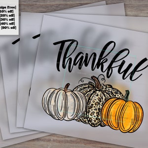 Thankful Pumpkin Fall Designs for Heat Transfer, DTF and Ready Press ...