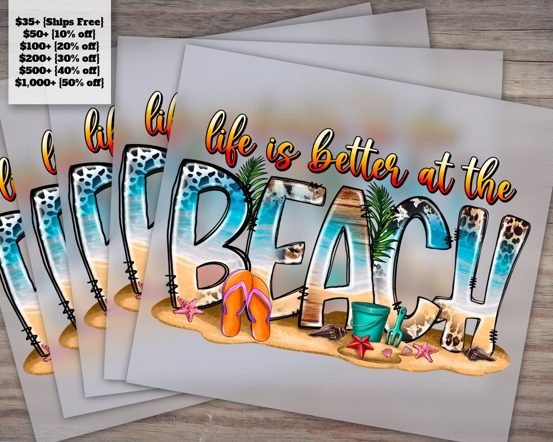 Summer Beach Life Design Watermelon and Sea Elements, Ready to Press ...