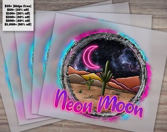 Mini Neon Lightning Ready to Press Transfers Direct to Film Transfers ...