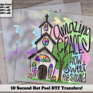 Ready to Press Digital Transfer Dtf Amazing Grace With - Etsy