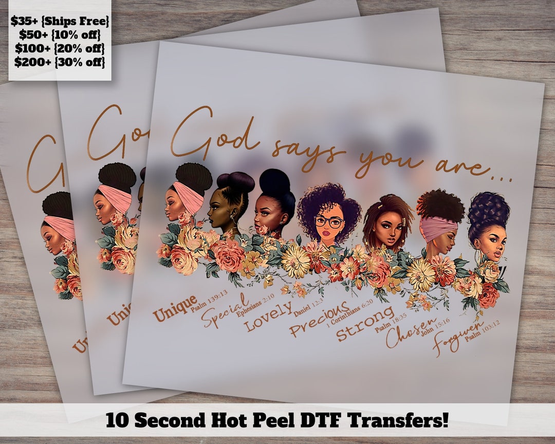 Black Women Transfer God Says You Are Transfer Black - Etsy