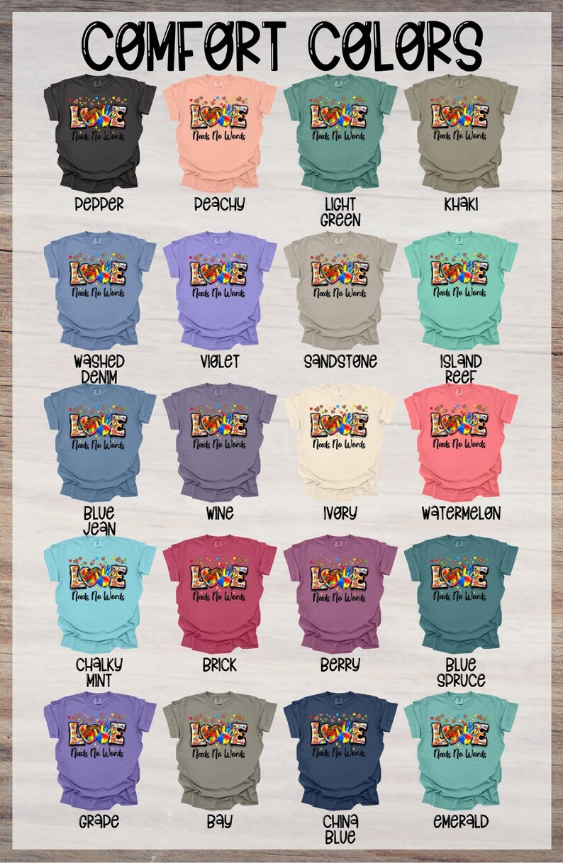 Autism Awareness Ready-to-press Design, Love Needs No Words - Heat ...