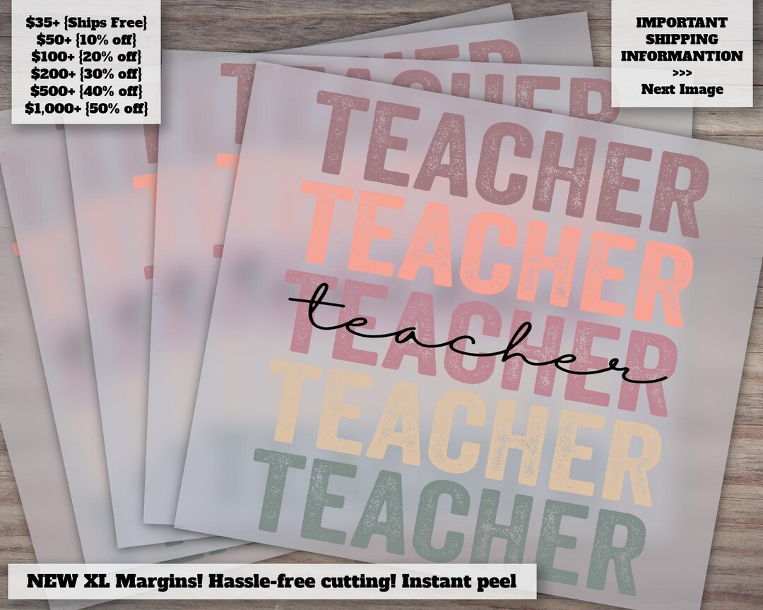 Back to School Girl Teacher Sticker | Heat Transfer Design | Waterslide ...