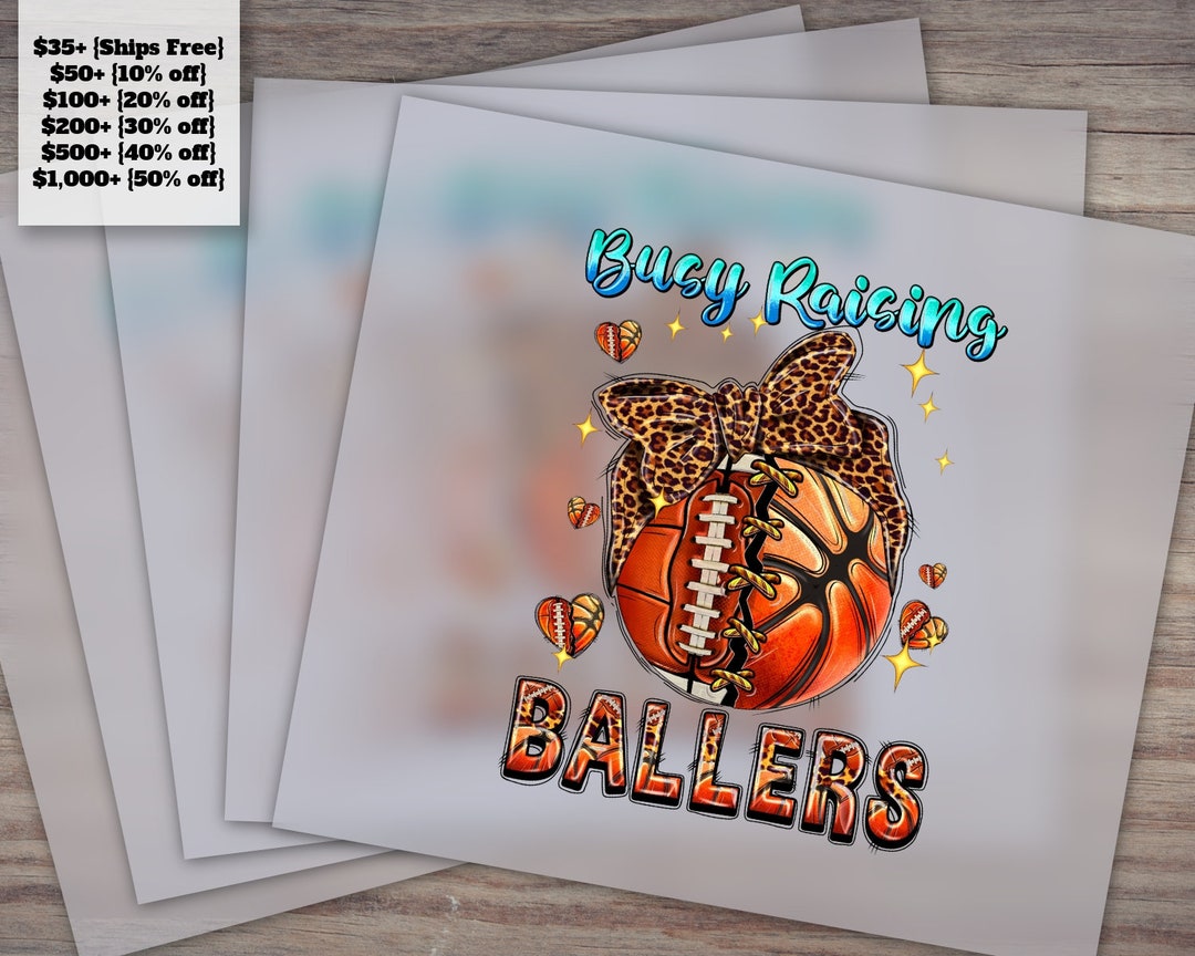 Raising Ballers Heat Transfer Design for Football and Basketball Moms ...