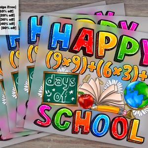 100 Days of School Design: Ready to Press Heat Transfer, Happy 100th ...