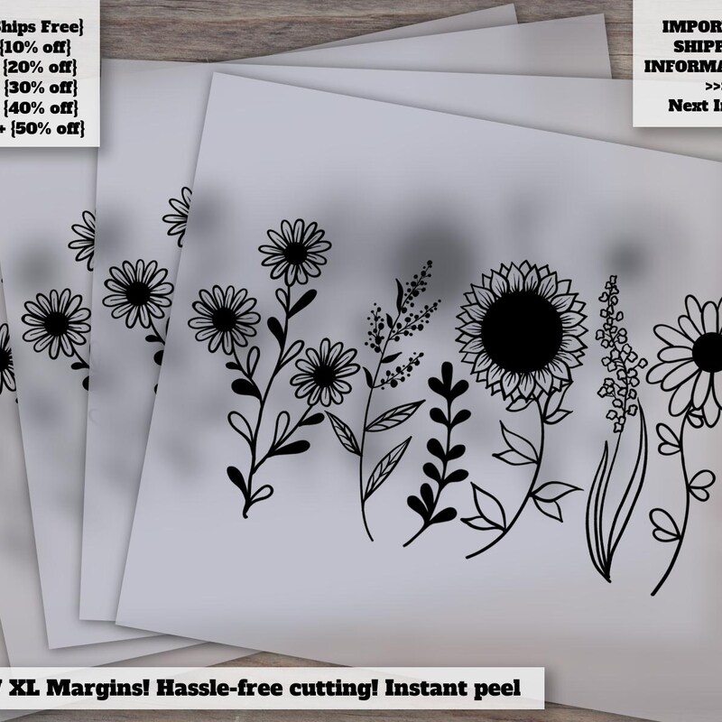 Flower Transfers - Etsy