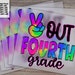 Peace Out Fourth Grade Tie Dye Design Heat Transfer Last Day of School ...