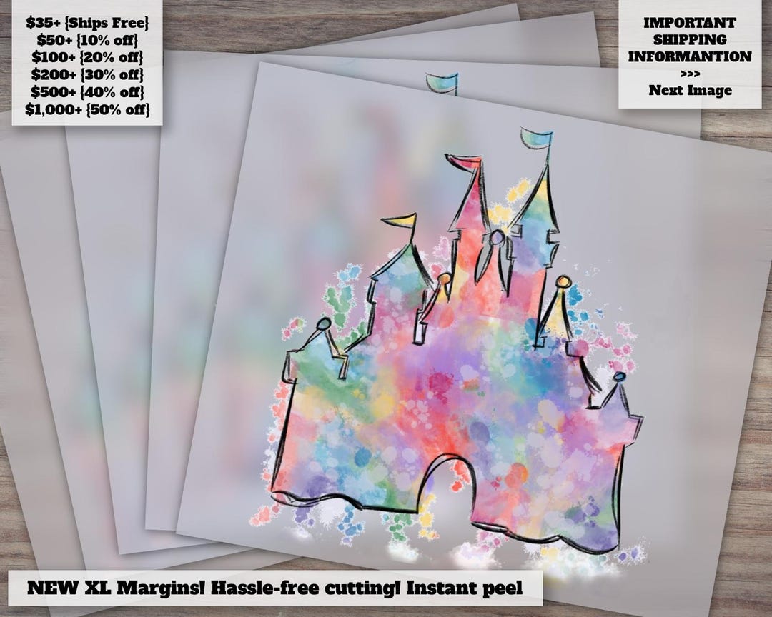 DTF Transfers - Watercolor Kingdom, Ready to Press, Hot Peel, Trendy ...