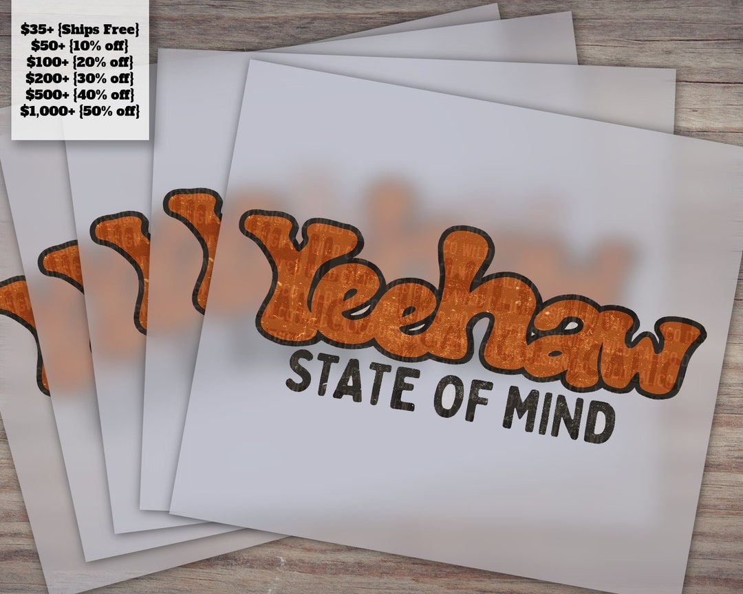 Yeehaw State of Mind Western Designs for Heat Transfer, Country Concert ...