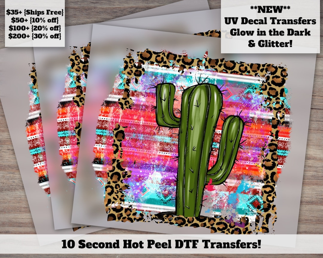 Western Cactus Design for Heat Transfer and DTF Ready to - Etsy