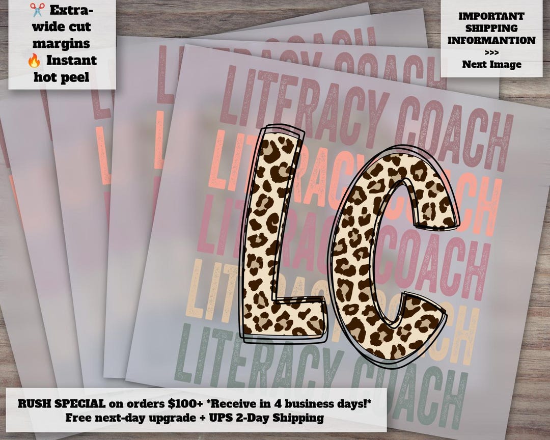 Literacy Coach Cheetah Leopard Back to School Sticker | Ready to Press ...