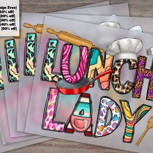 Western School Lunch Lady Design, Ready to Press Food Service Image ...