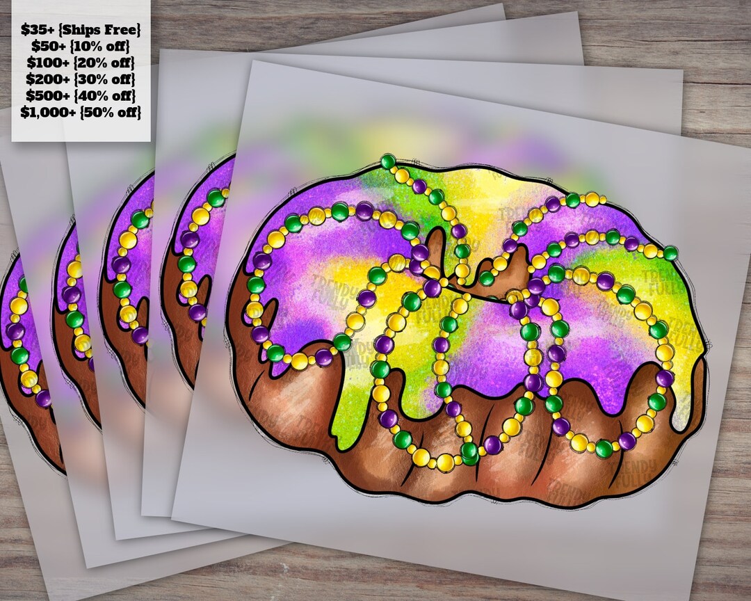 Optimized Mardi Gras King Cake Design, Western Heat Transfer ...