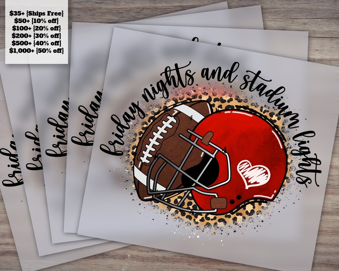 Friday Night Stadium Lights Football Design Ready-to-press Shirt Print ...
