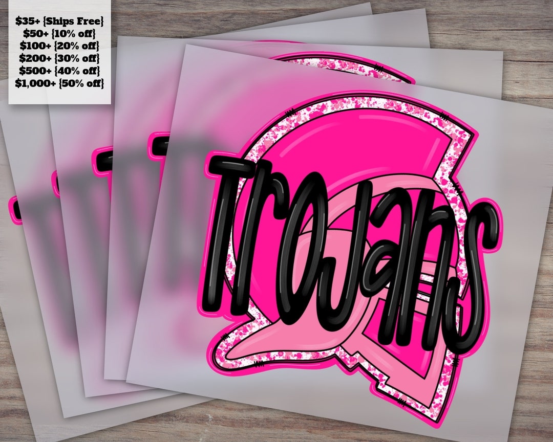 Hand Drawn Trojans Football Design, Ready to Press Heat Transfer, DTF ...