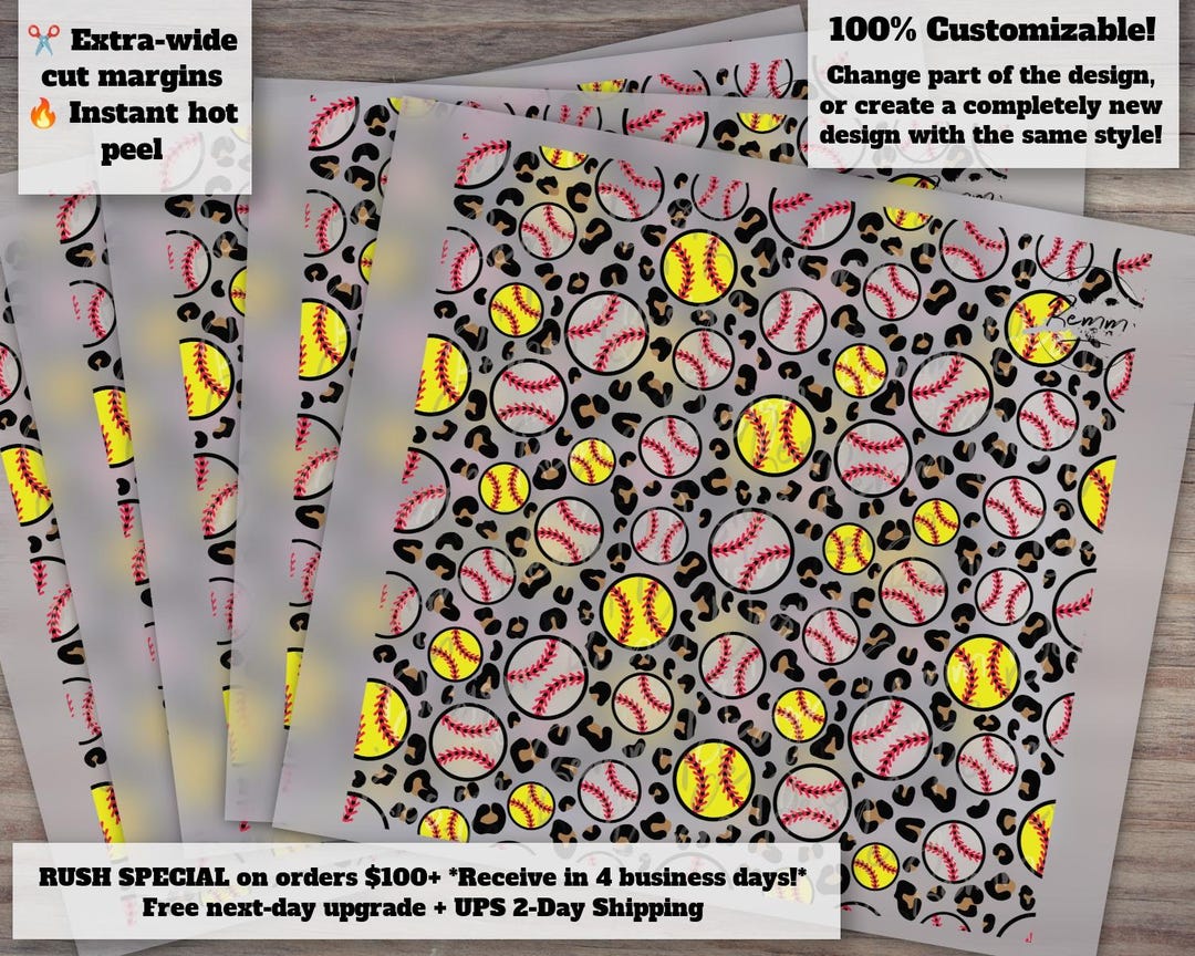 Leopard Softball and Baseball Pattern - Animal Print Cheetah Background ...