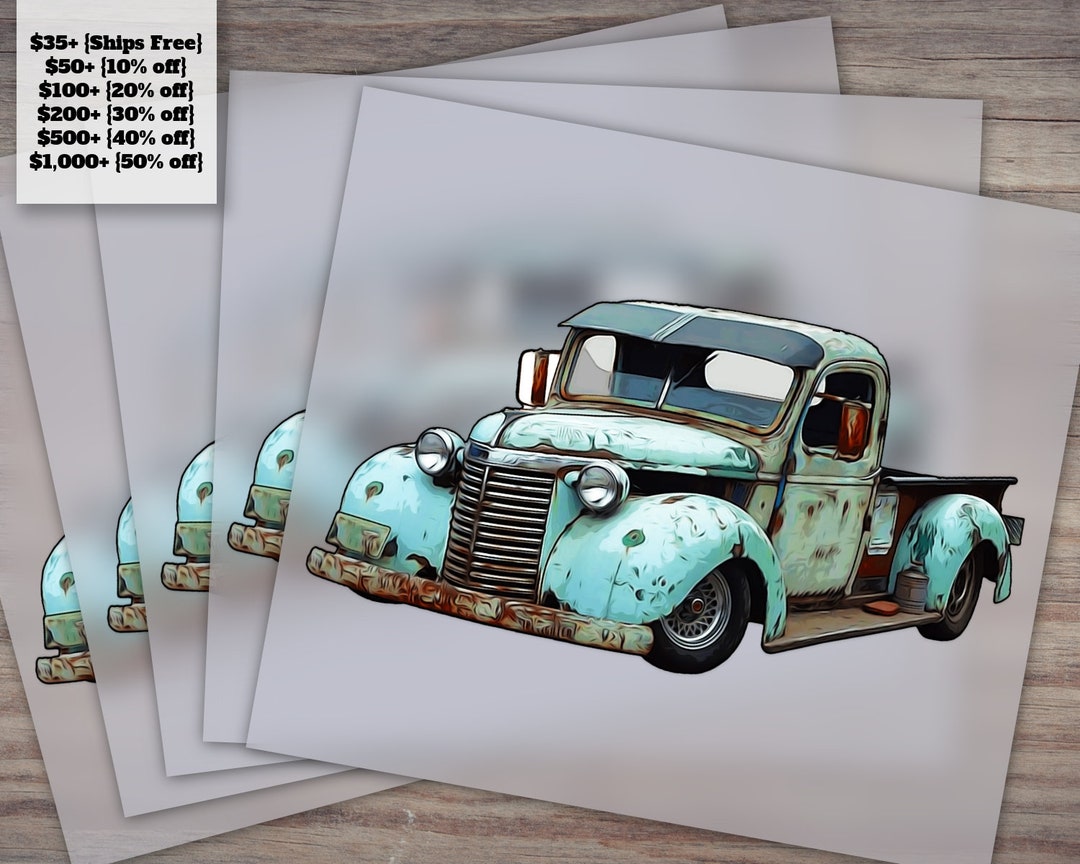 Custom Ready-to-press DTF Prints: Retro, Western and Farm Truck Prints ...
