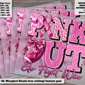 Pink Ribbon Football Design | Breast Cancer Awareness | Disco Ball Pink ...