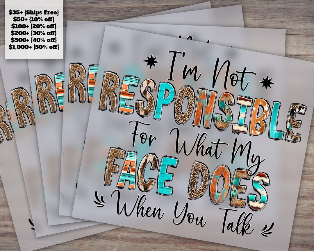 Sarcastic Quotes Ready to Press, Funny Face Expressions, Heat Transfer ...