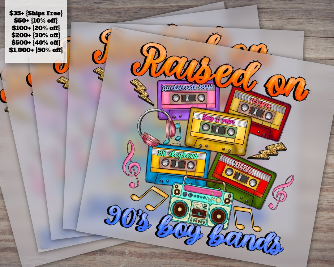 90's Boy Bands Inspired Design, Cassette Tape Decor, Heat Transfer ...
