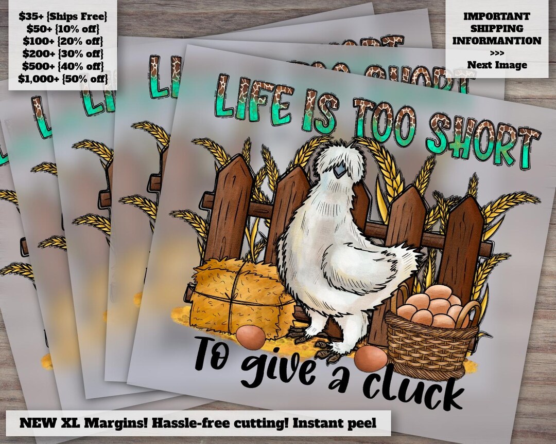 Farm Life Artwork - 'life is Too Short to Cluck' - Chicken Design ...