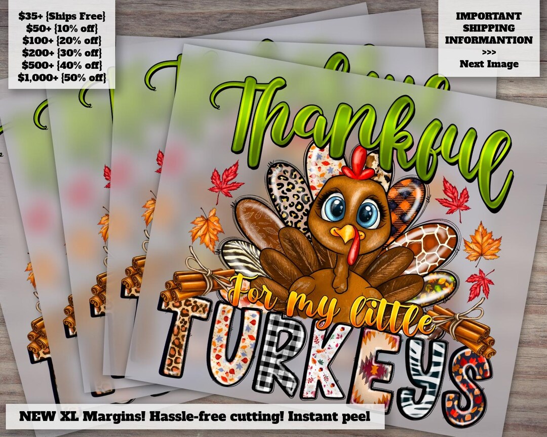 Thankful for My Little Turkeys Western Thanksgiving Design | Ready to ...