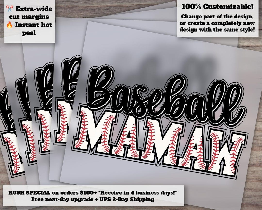 Baseball Mamaw Design for Heat Transfer, DTF, Ready to Press - Grandma ...