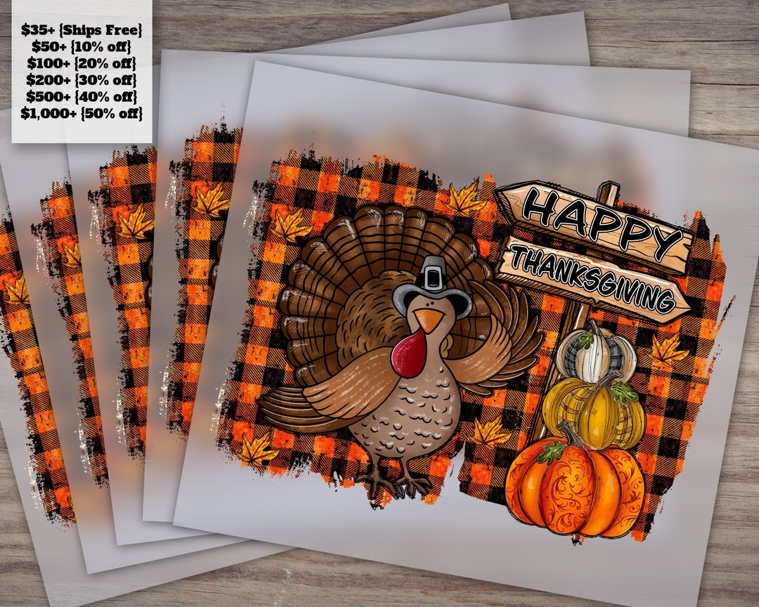 Happy Thanksgiving Turkey Dtf, Happy Thanksgiving Dtf, Thanksgiving ...