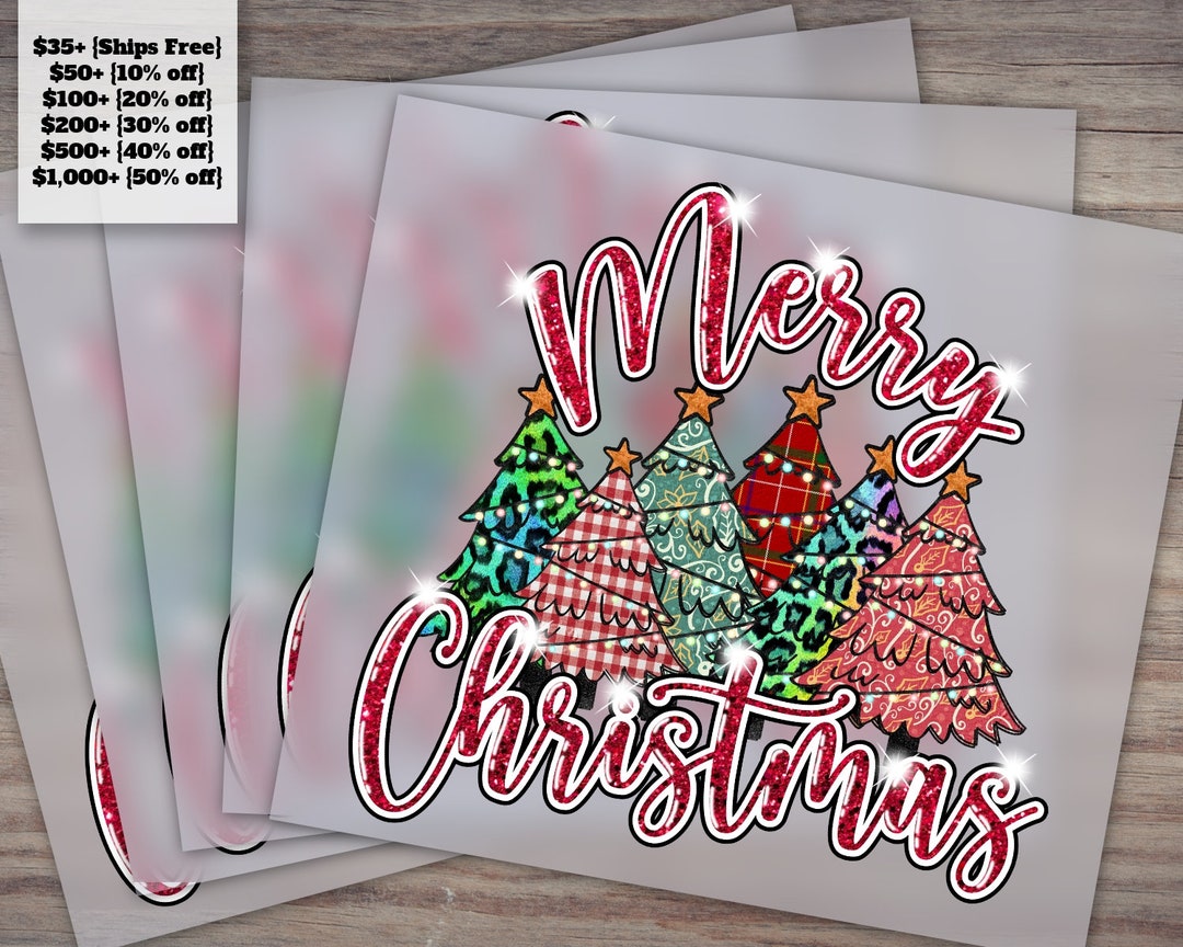 Christmas Design for Heat Transfer Ready to Press Merry Christmas DTF ...