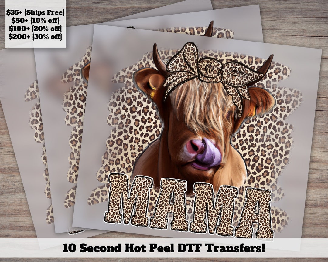 DTF Prints for Fun and Cute Highland Cow Sublimation - Etsy