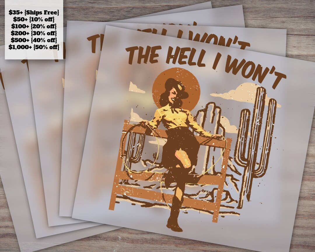 Sassy Cowgirl Retro Design Western Shirt Print, Ready-to-press Heat ...