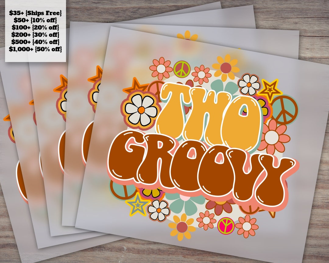 Retro Groovy Designs for Heat Transfer and DTF, Ready to Press ...