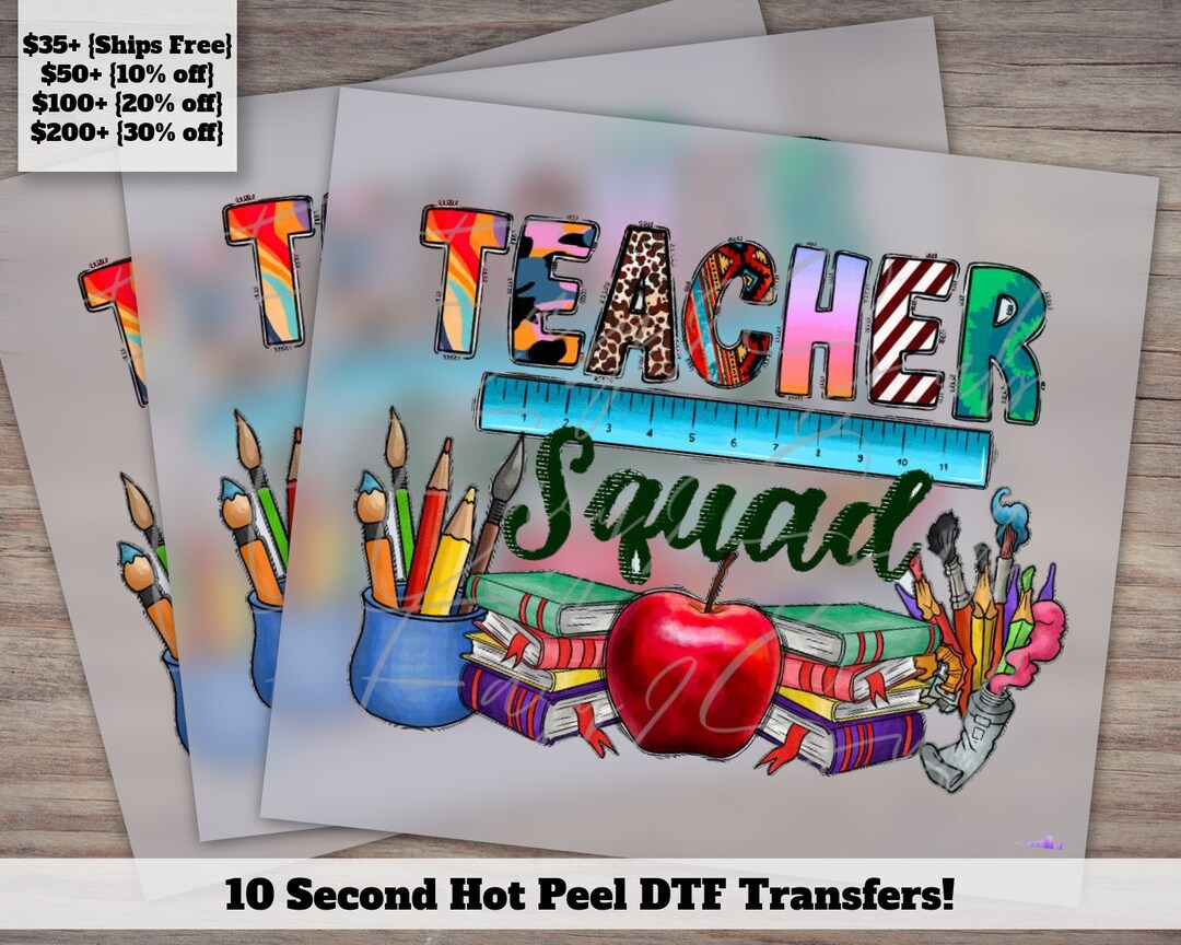 Dtf Transfer for Teachers: Multi-substrate Heat Image - Etsy
