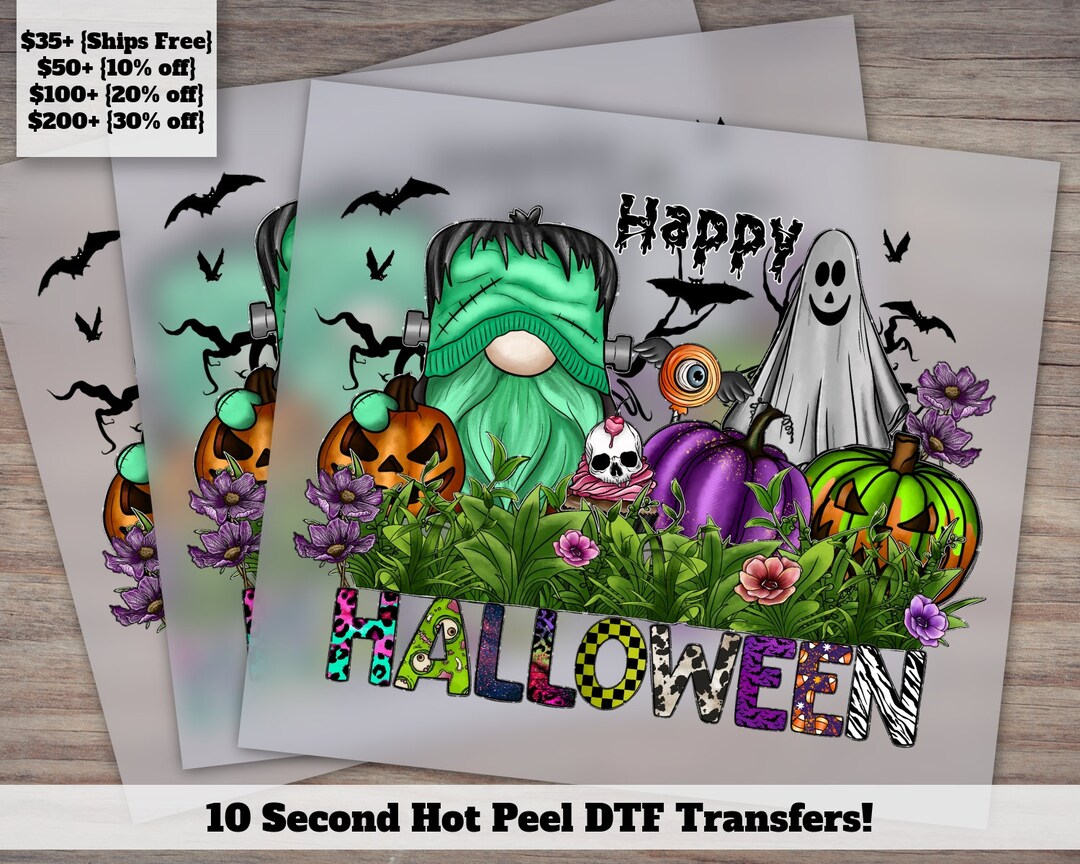 Happy Halloween Dtf Halloween Dtf Ghost Pumpkin Dtf - Etsy
