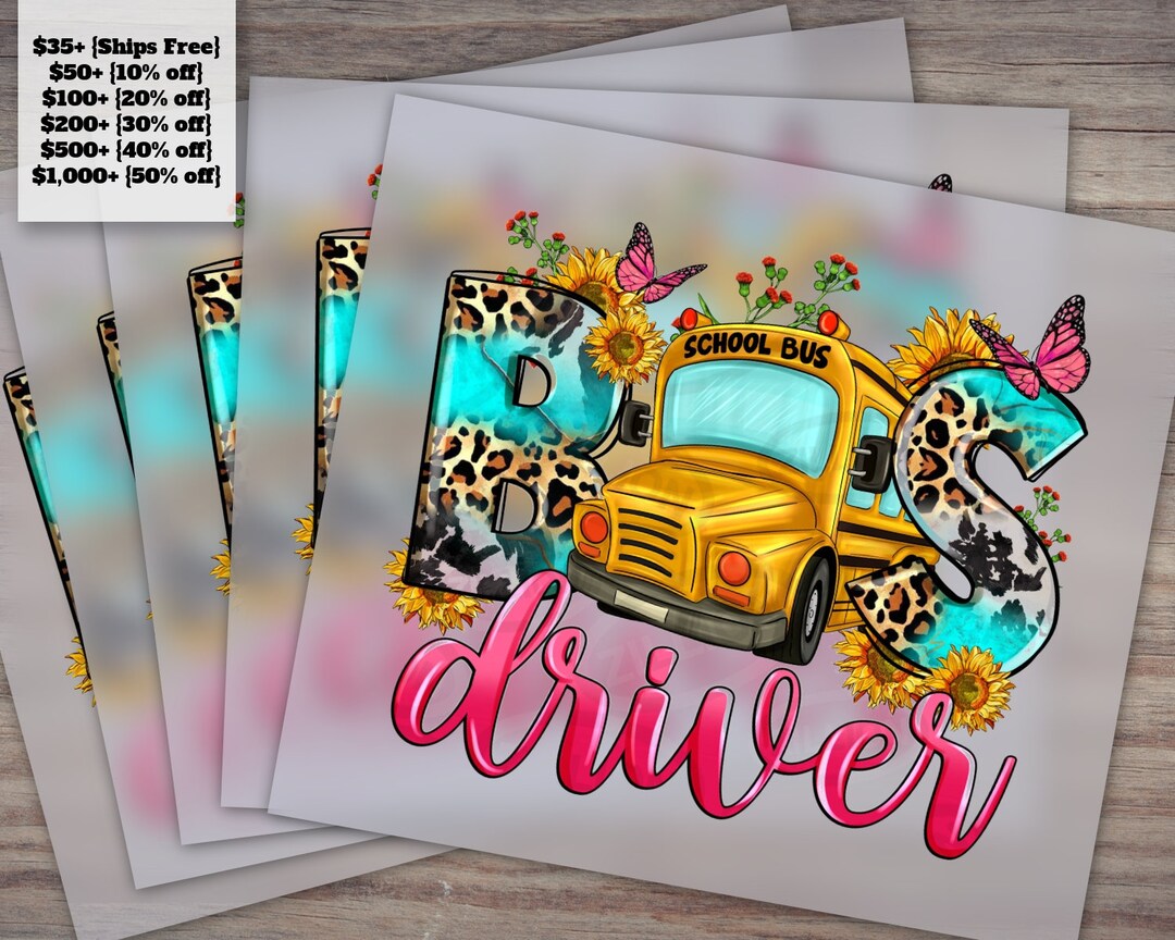 Western School Bus Driver Design: Ready-to-press Heat Transfer for ...