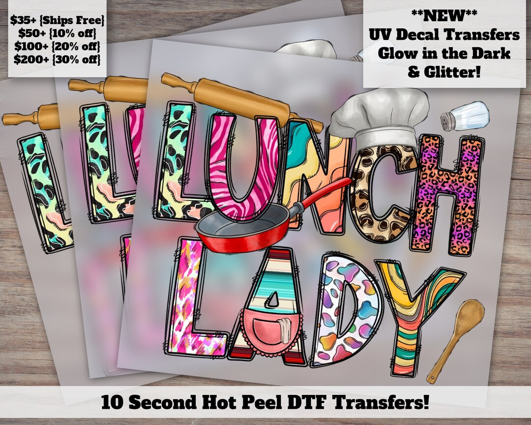 Western School Lunch Lady Design Ready to Press Food Service - Etsy