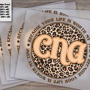 CNA Nurse Leopard Design for Shirt Nurse Assistant, Heat Transfer ...