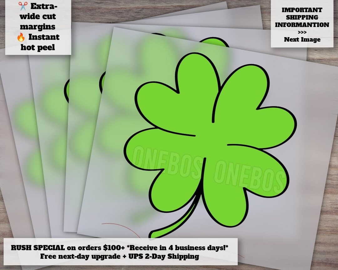 Hand Drawn 4-leaf Clover Art, Modern Green Clover Design, Ready to ...