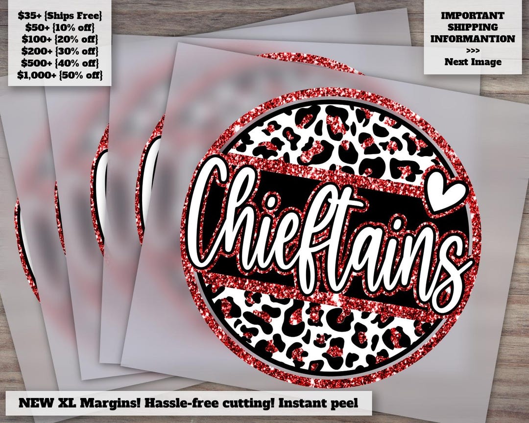 Chieftains Distressed Tie Dye Cheetah Leopard Team Bolt T-shirt Design Ready to Press, Heat ...