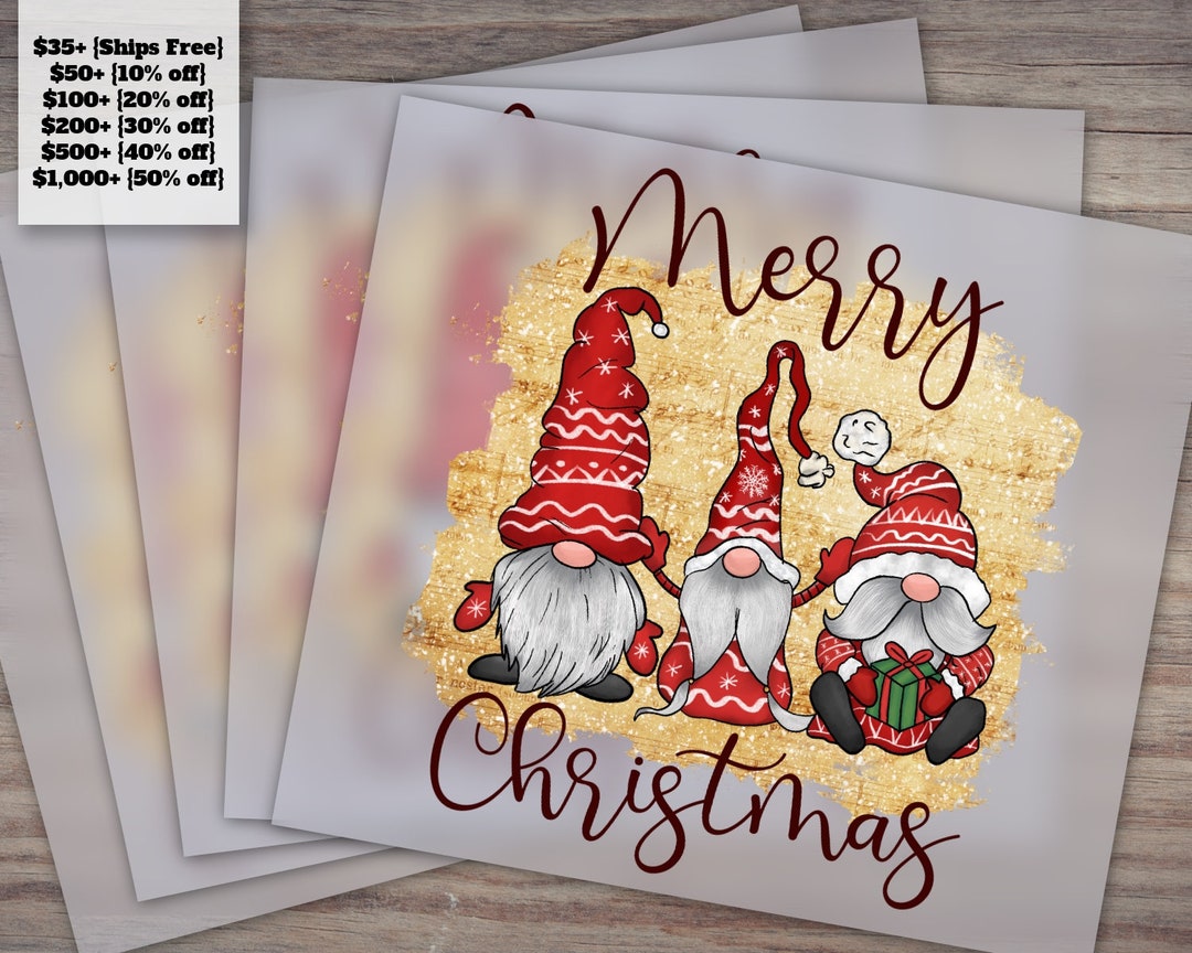 Merry Christmas, Christmas Dtf Transfers, Dtf Printing, Gnome Dtf ...