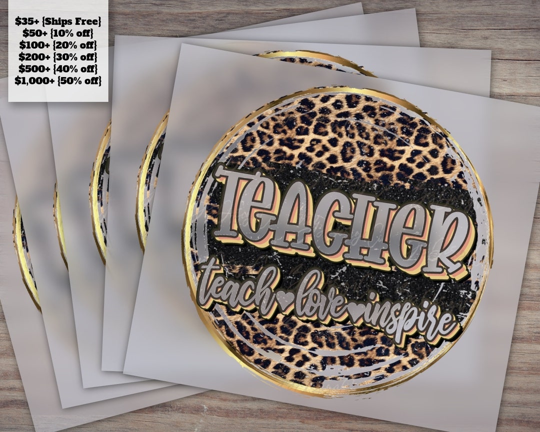 Retro Leopard Teacher Shirt Design Grunge Cheetah Print Heat Transfer ...