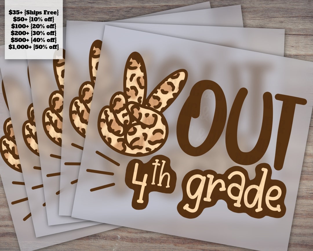 Fourth Grade Graduation Design Girls Last Day of School Ready to Press ...